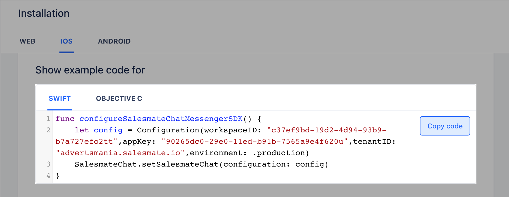 Installing Chats on your iOS App – Salesmate