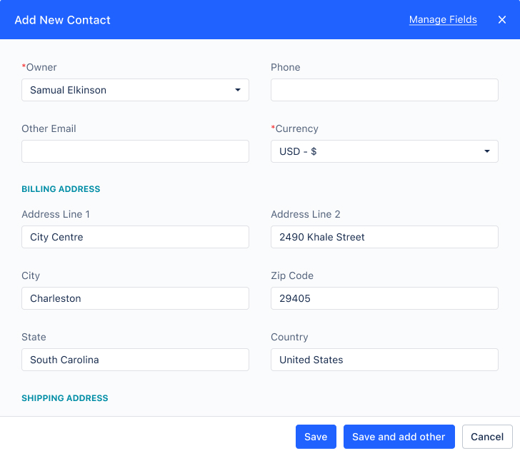 Address Autocomplete – Salesmate
