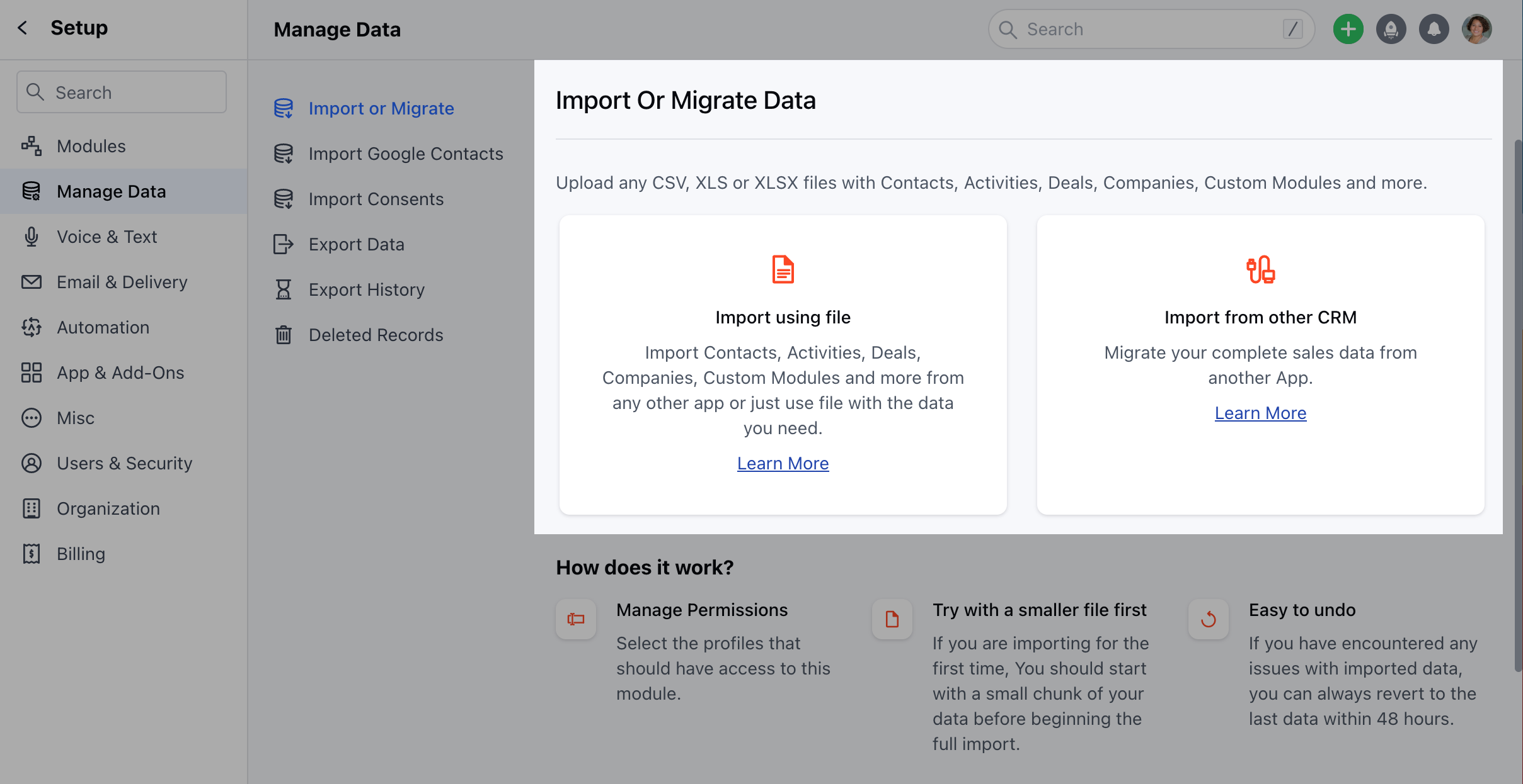 Import Records To Custom Module Salesmate