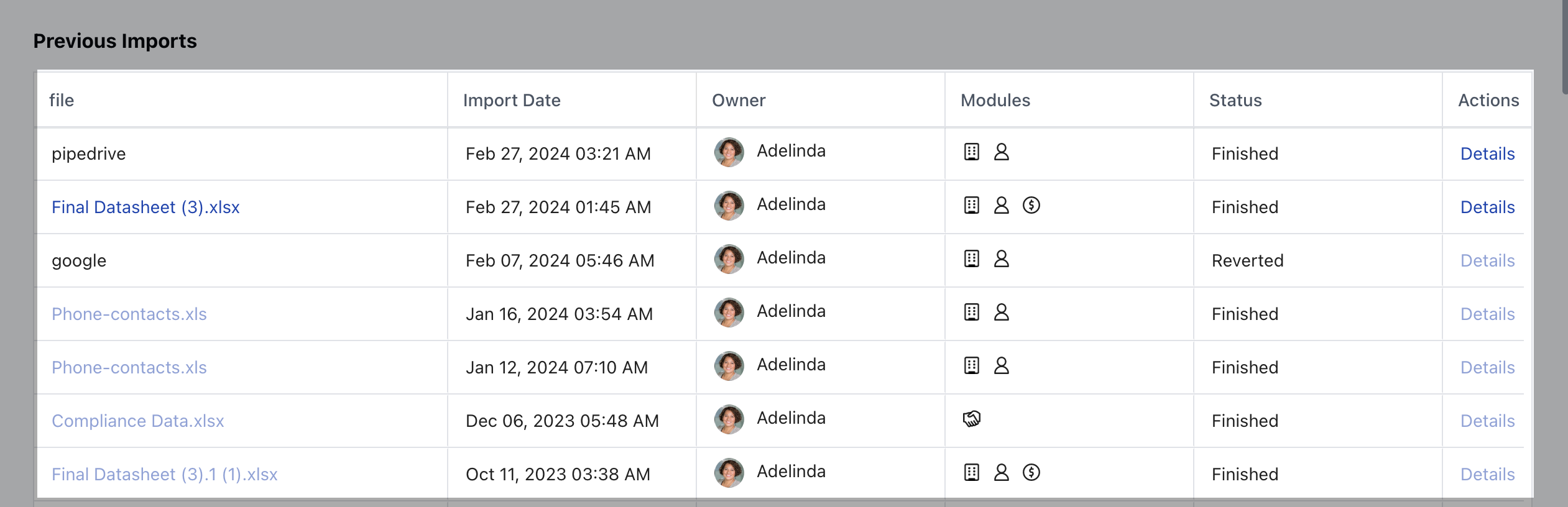 Import data from Pipedrive CRM – Salesmate