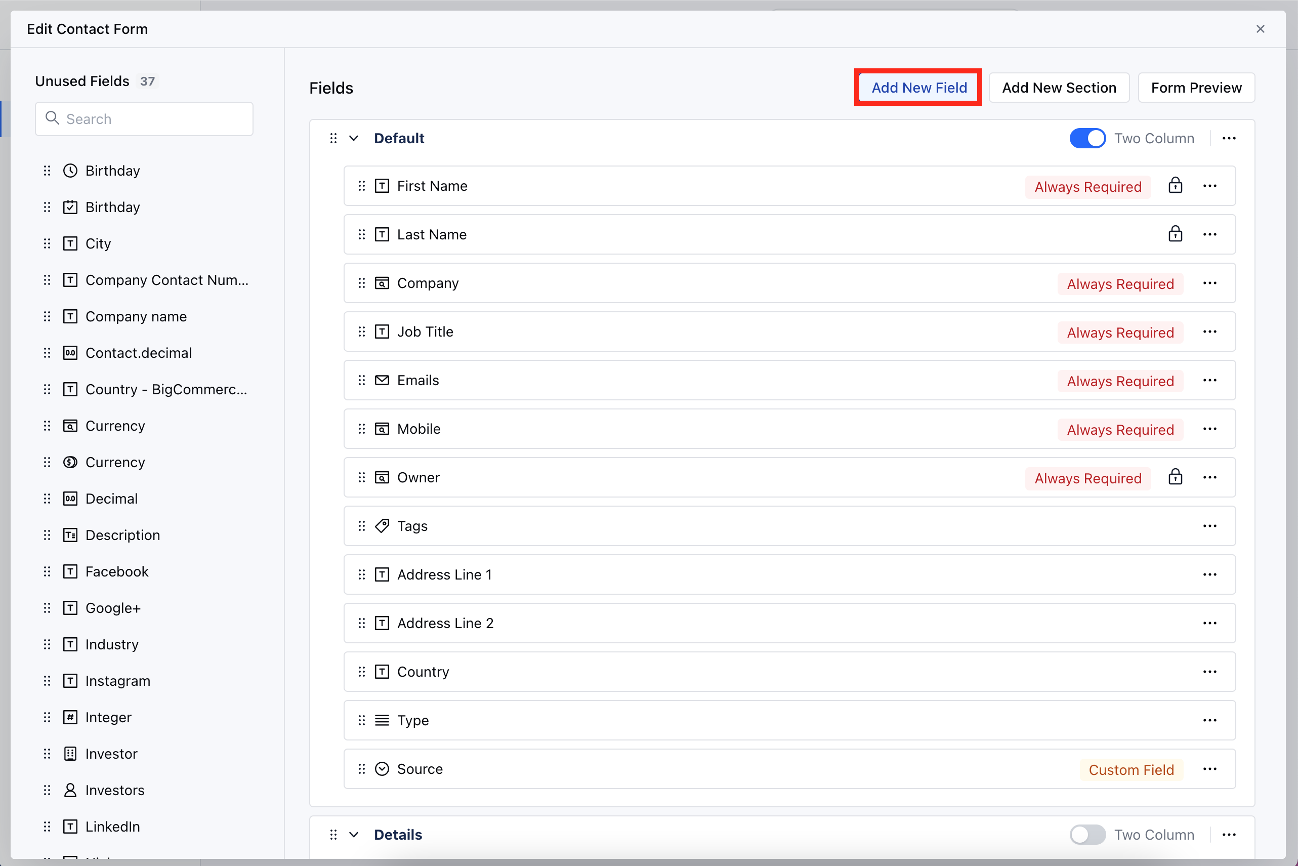 How To Create Custom Fields Salesmate