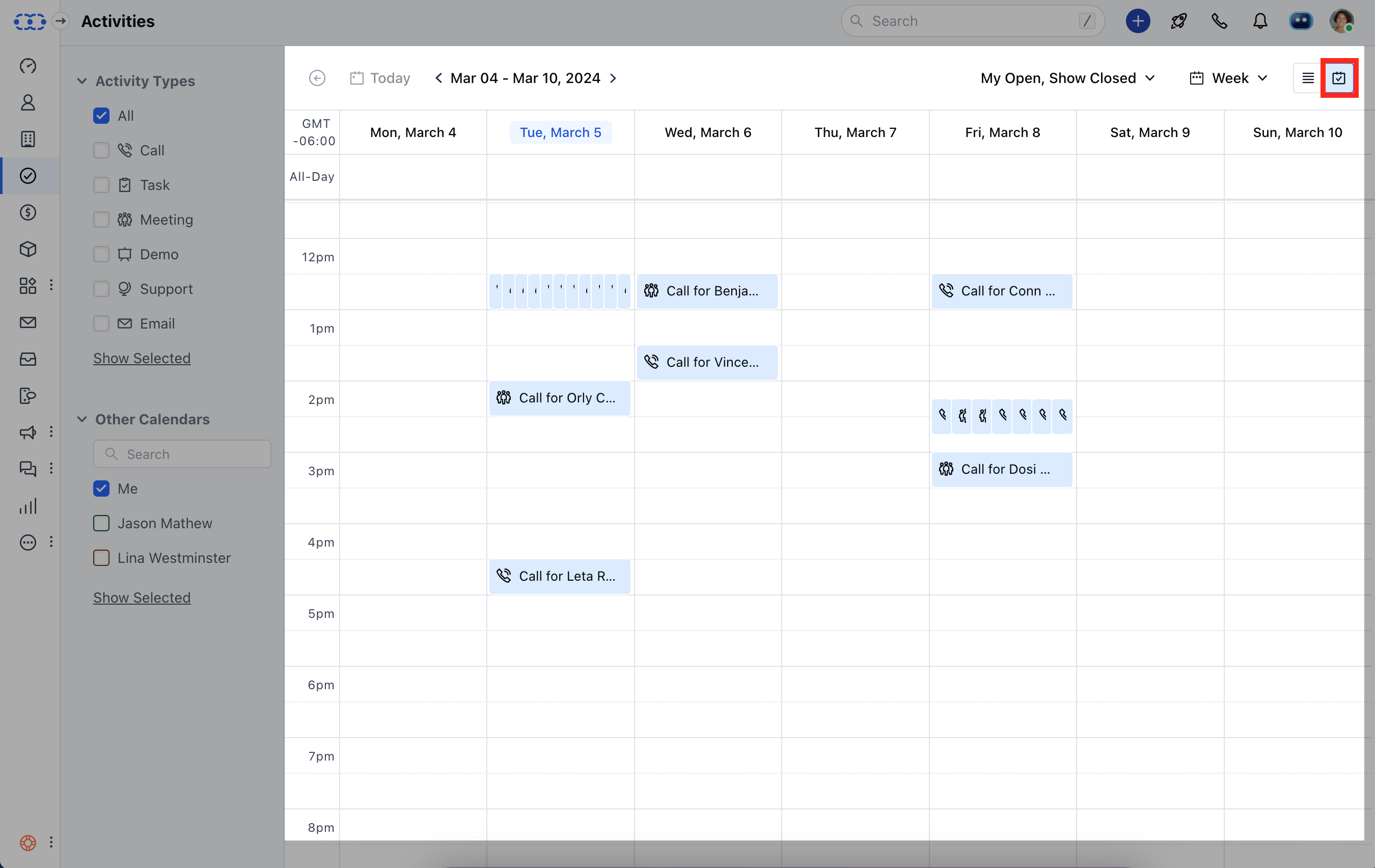 Creating Activity – Salesmate