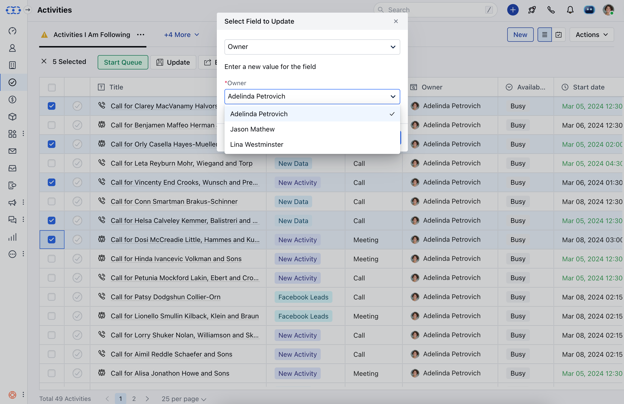 How can I assign an activity to the user? – Salesmate