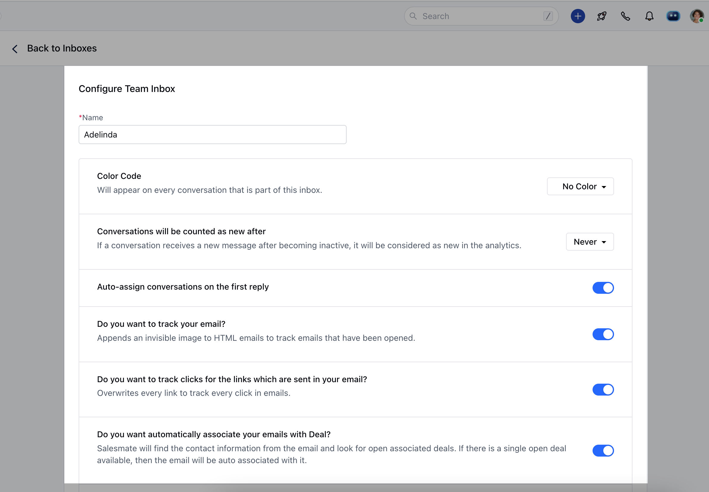 Setting up your Team Inbox – Salesmate