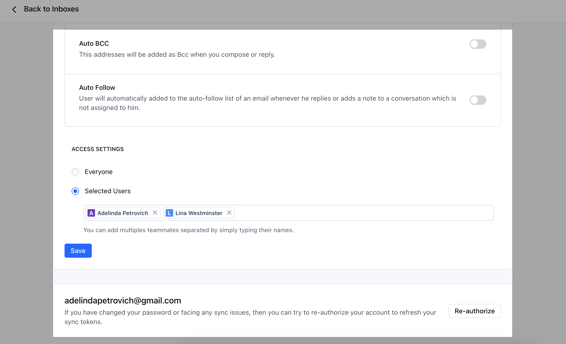 Setting up your Team Inbox – Salesmate