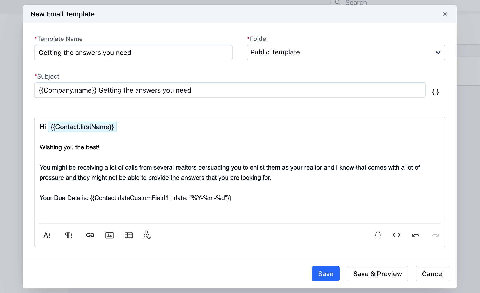 Inserting Dynamic Attributes in Email Templates – Salesmate