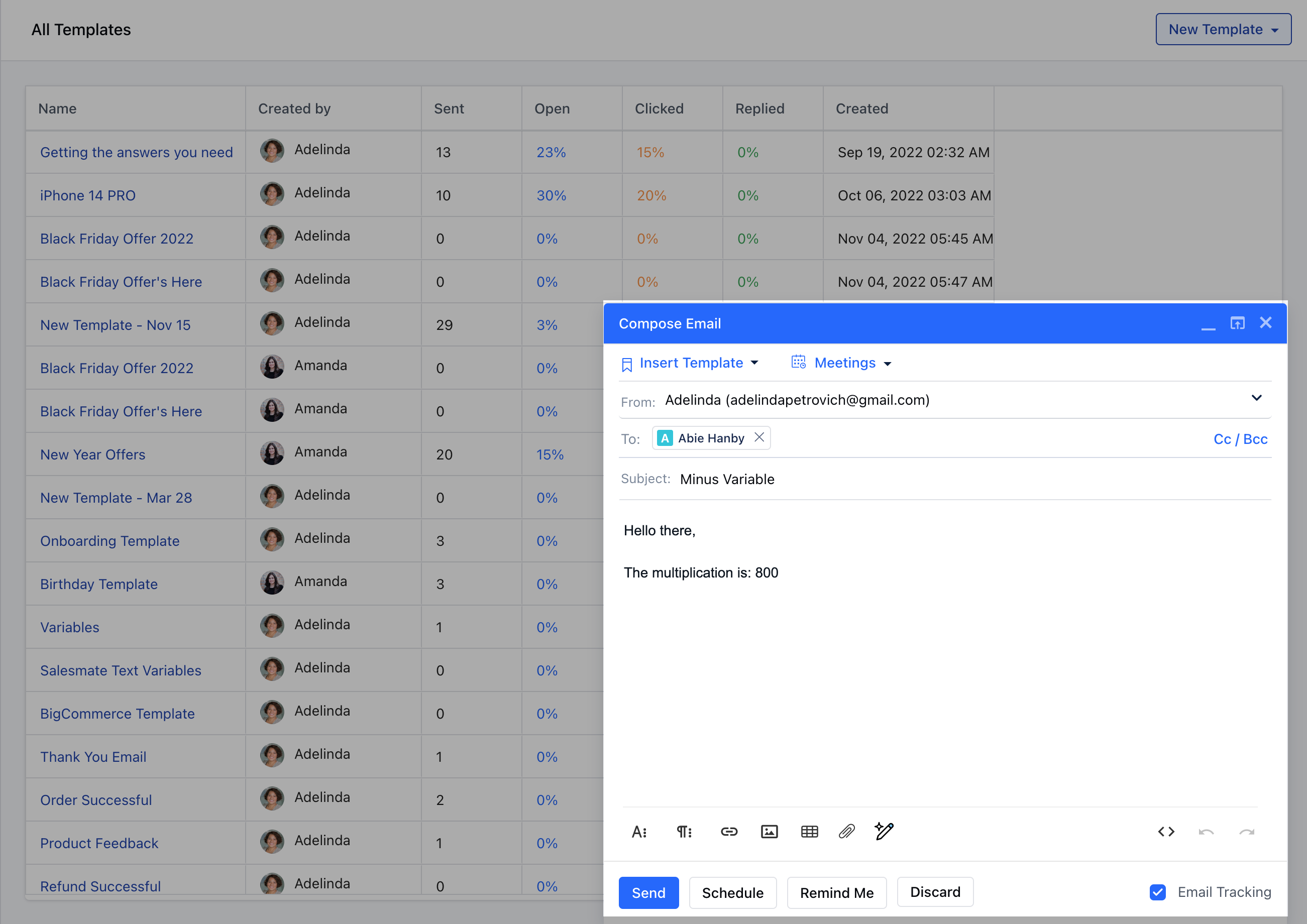 Inserting Numeric Operators In Email Template Using Liquid Js Salesmate 5508