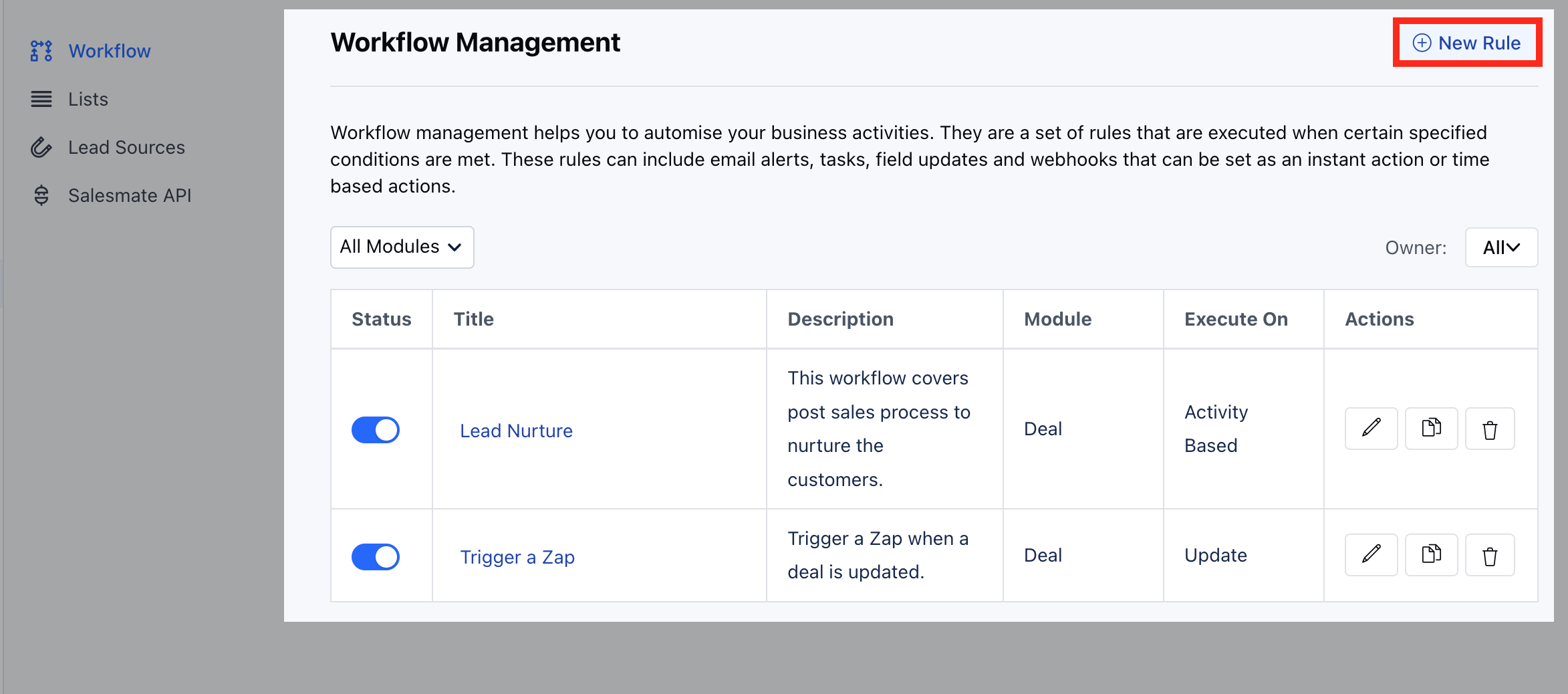 How to automatically enroll a Deal in the Sequence? – Salesmate