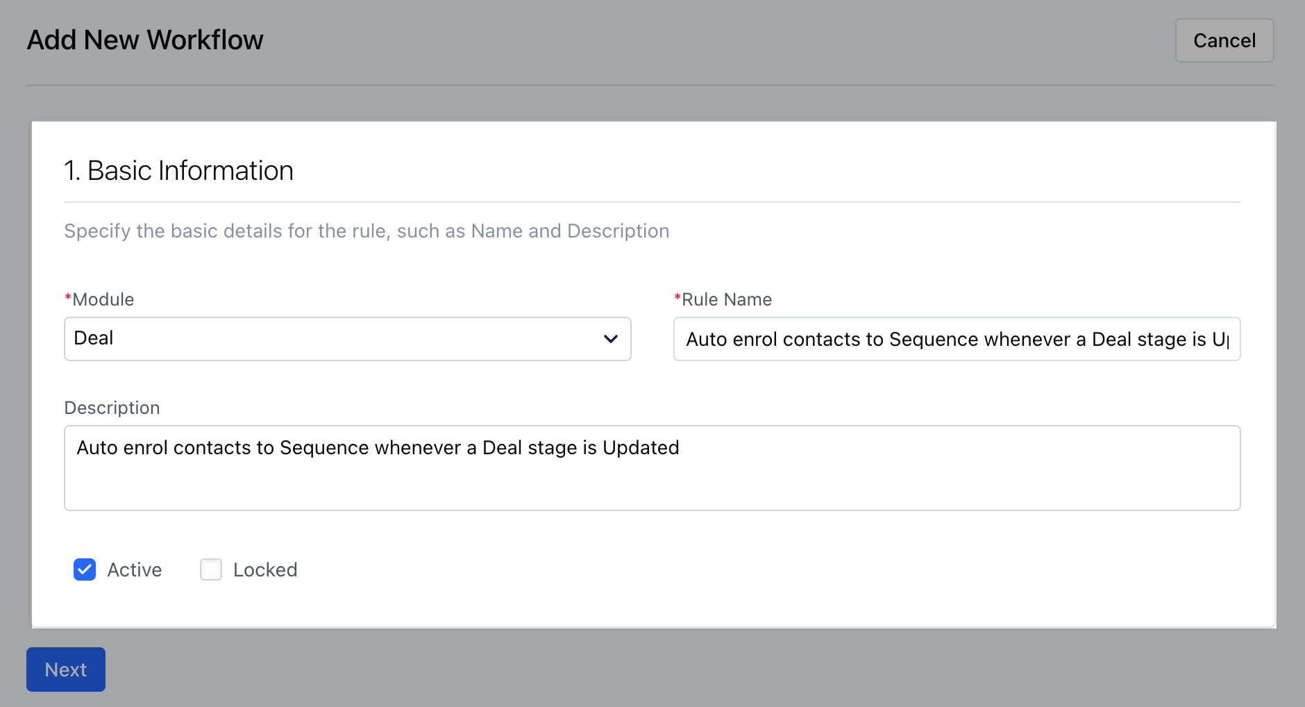 How To Automatically Enroll A Deal In The Sequence Salesmate