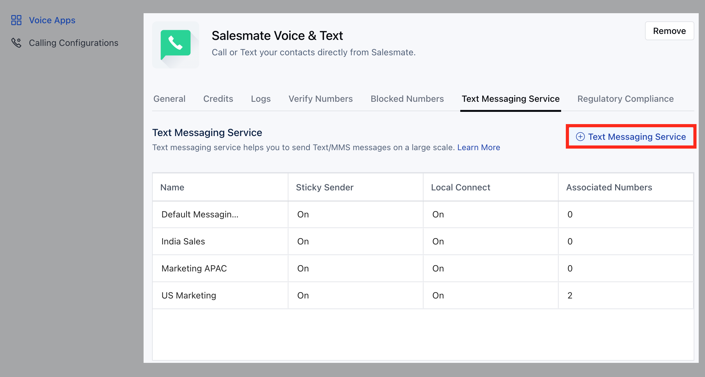 Text Messaging Service – Salesmate