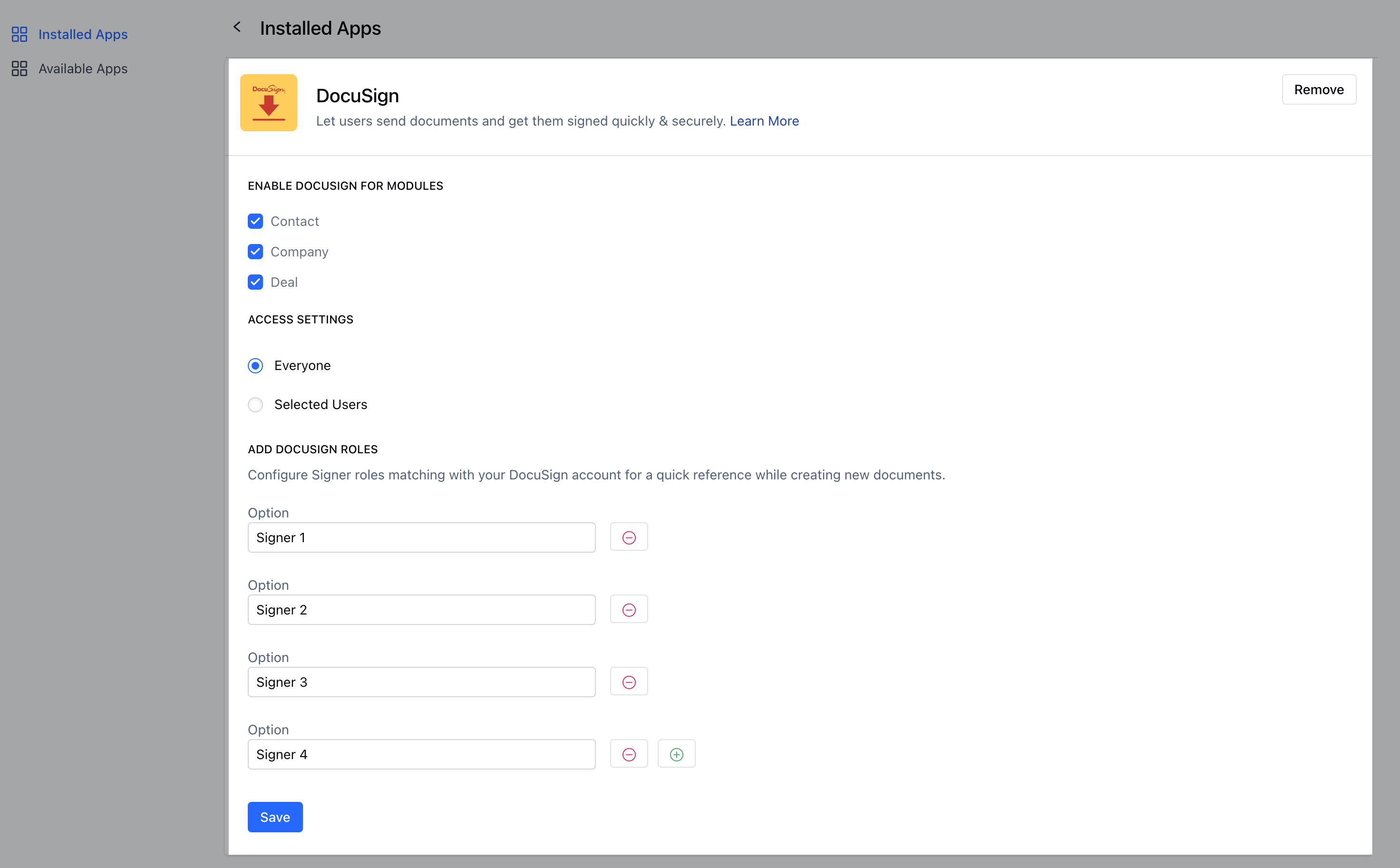 DocuSign Integration with Salesmate – Salesmate