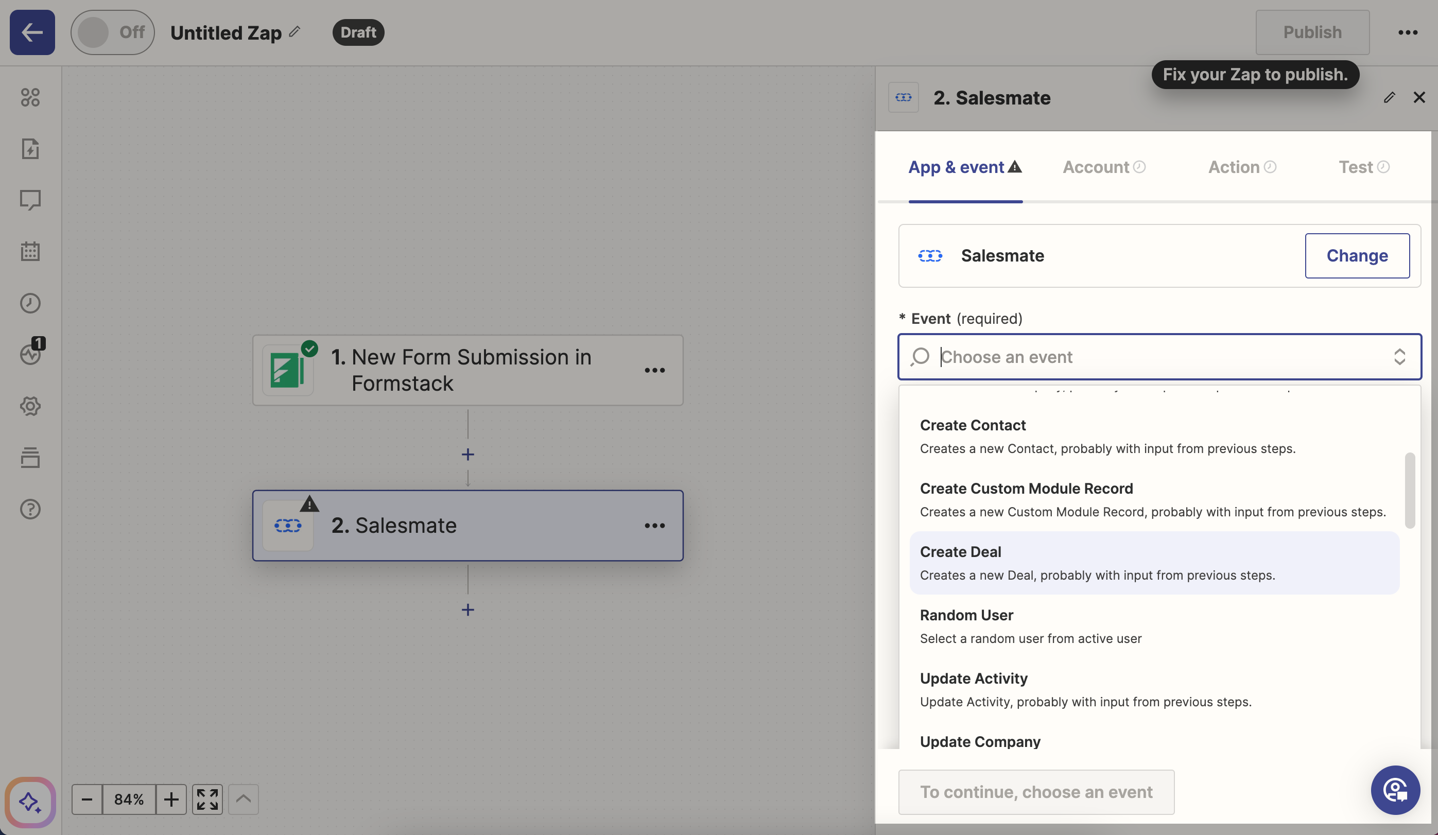 Formstack Integration – Salesmate