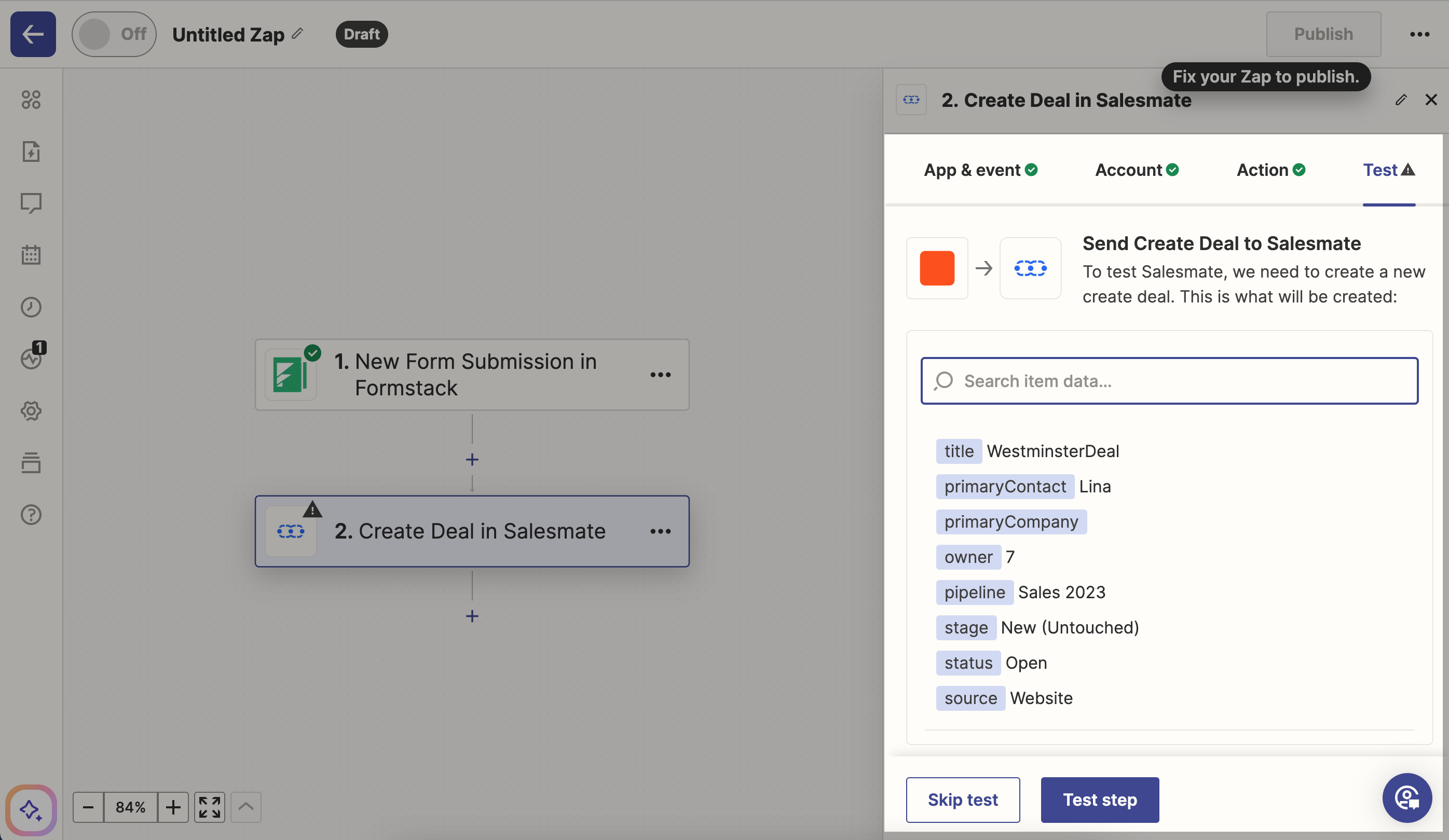 Formstack Integration – Salesmate