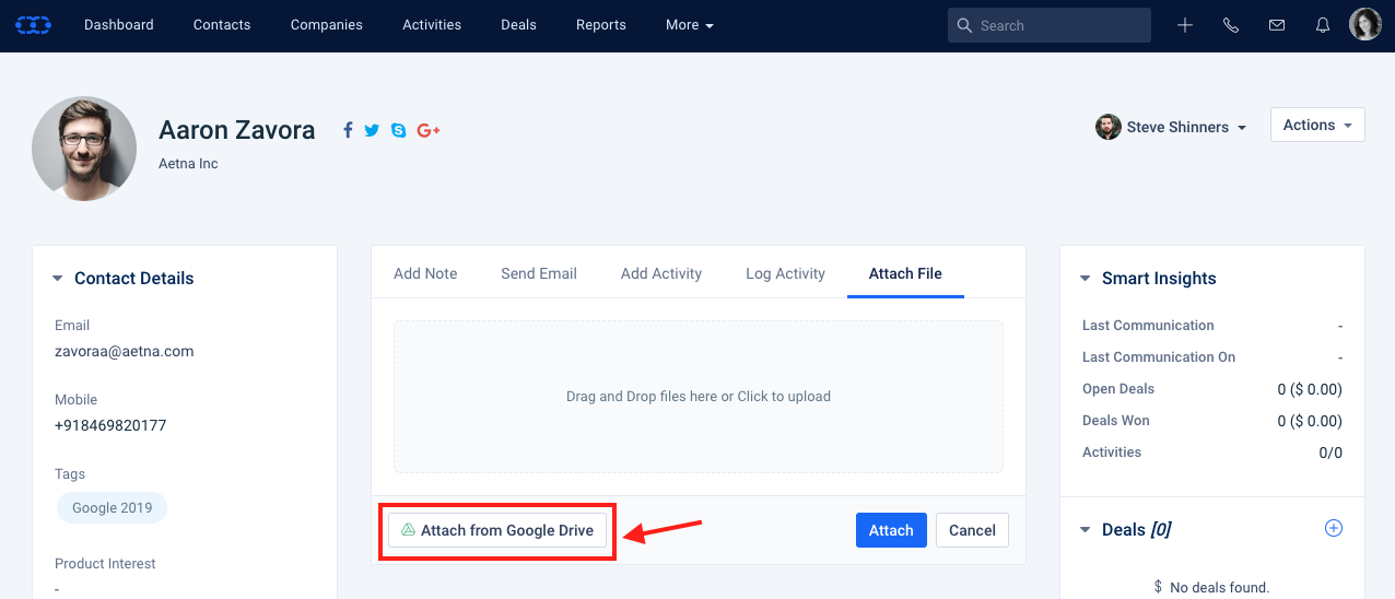 Google Drive / Google Team Drive Integration – Salesmate