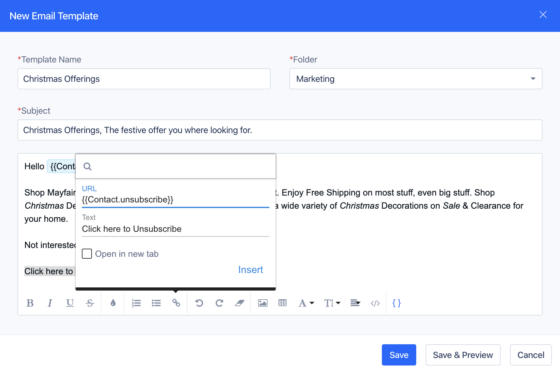 How to use Unsubscribe link in Email Templates – Salesmate