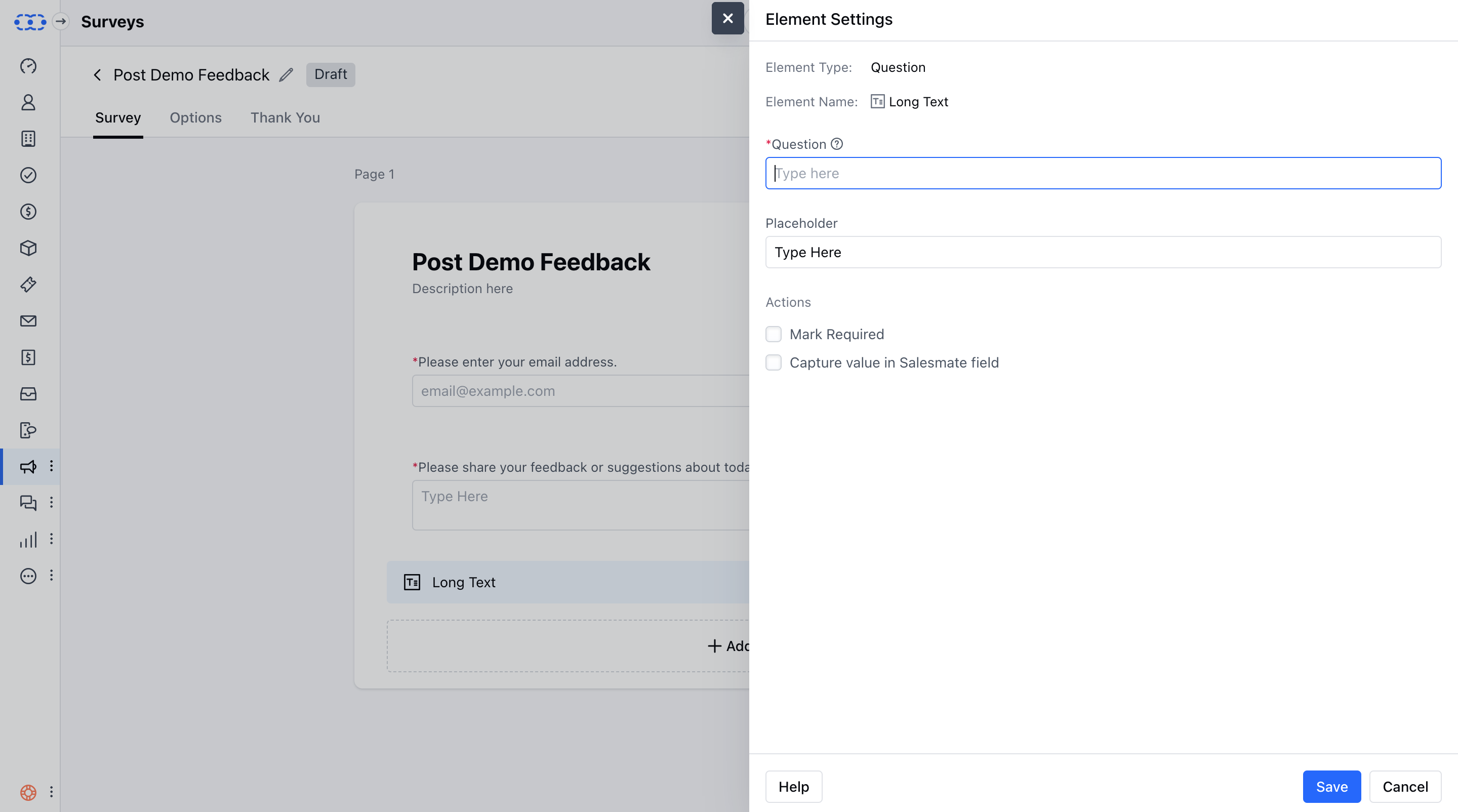 Long Text – Salesmate