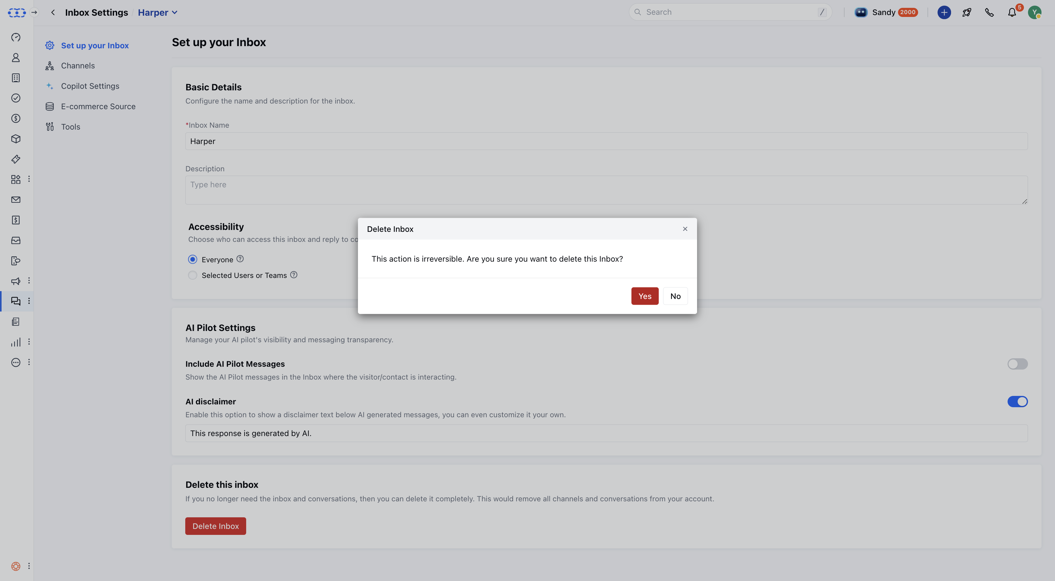 Manage Chat Inbox – Salesmate