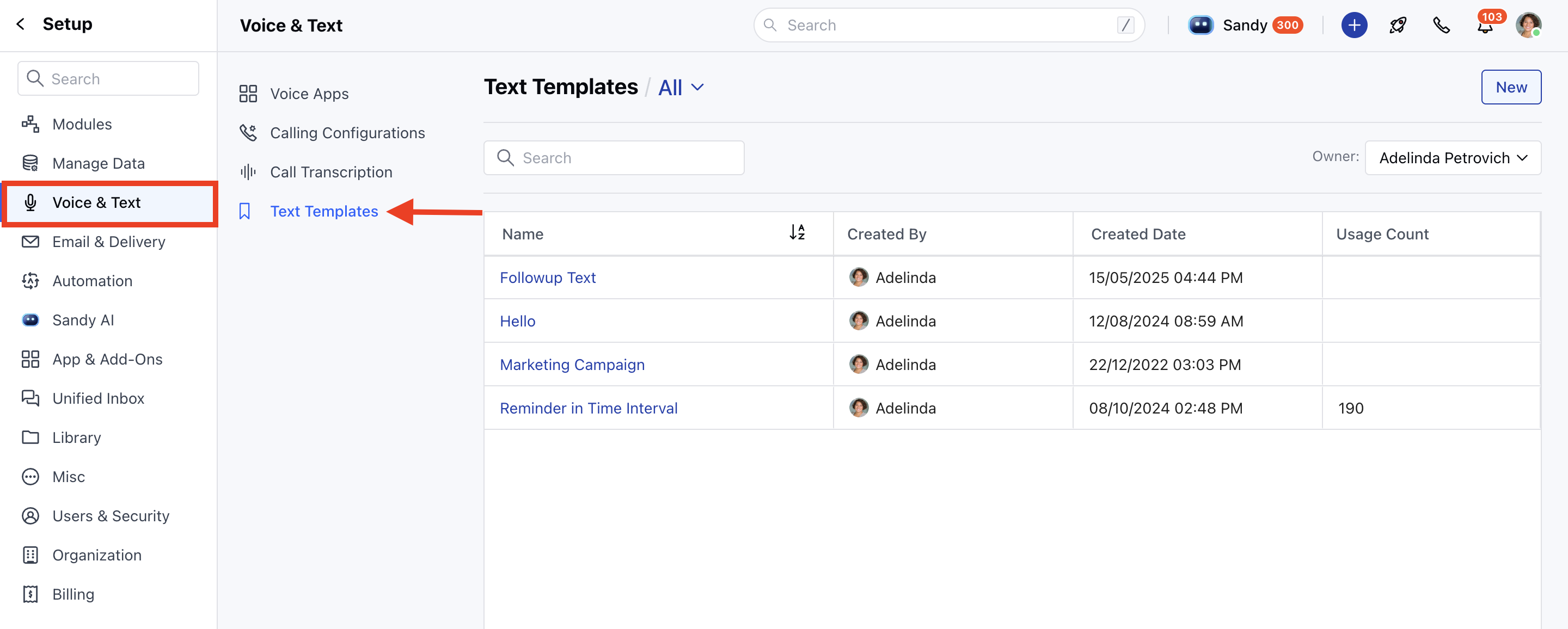 Text Messaging Templates – Salesmate